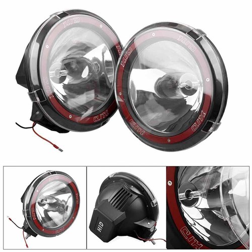 2x 75W 9" HID Xenon Spot Beam Offroad Light Driving Lamp 4WD Fit SUV ...