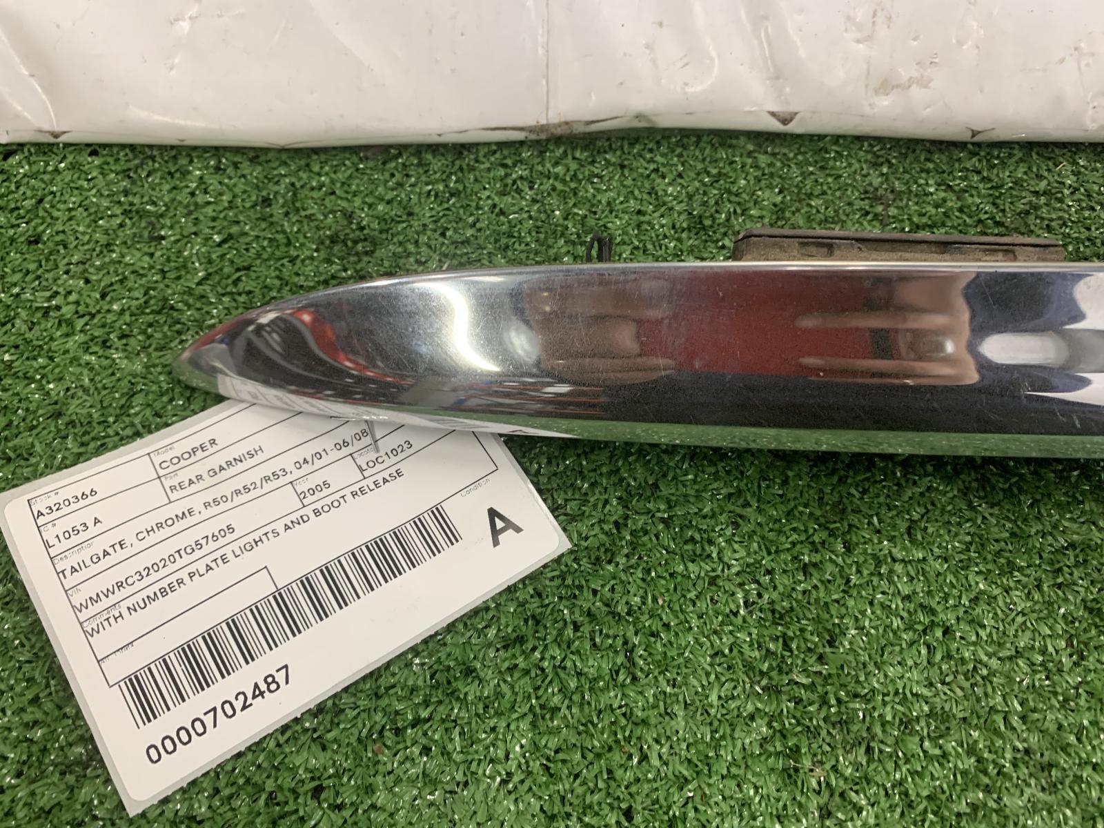 MINI COOPER REAR GARNISH TAILGATE, CHROME, R50/R52/R53, 04/01-06/08 01 ...