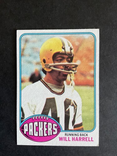 Will Harrell 1976 Topps Rookie Football Card #483 - Green Bay Packers ...