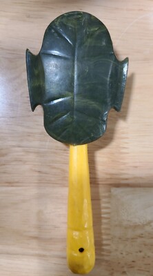 Vintage Celluloid & Plastic Turtle Shell Baby Rattle Yellow/Green 5.5 ...