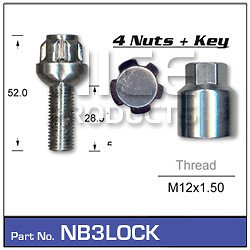 NICE PRODUCTS Lock Nuts (set of 4) NB3LOCK NB3LOCK | eBay Australia
