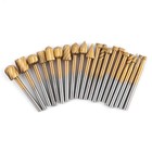 20PCS HSS Carbide Burr Rotary Drill Bits Kit Carving Engraving for ...