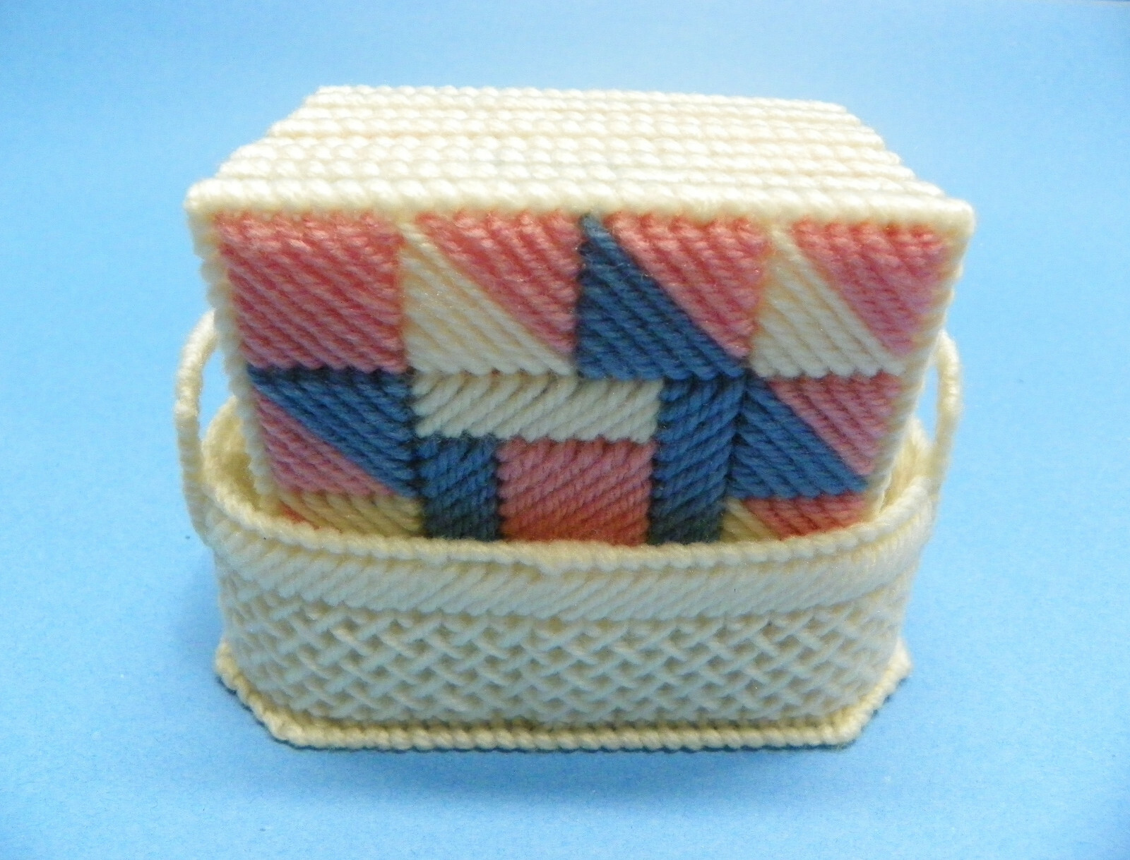 Handmade Plastic Canvas Coaster Sets Of 8 Completed Coasters With ...