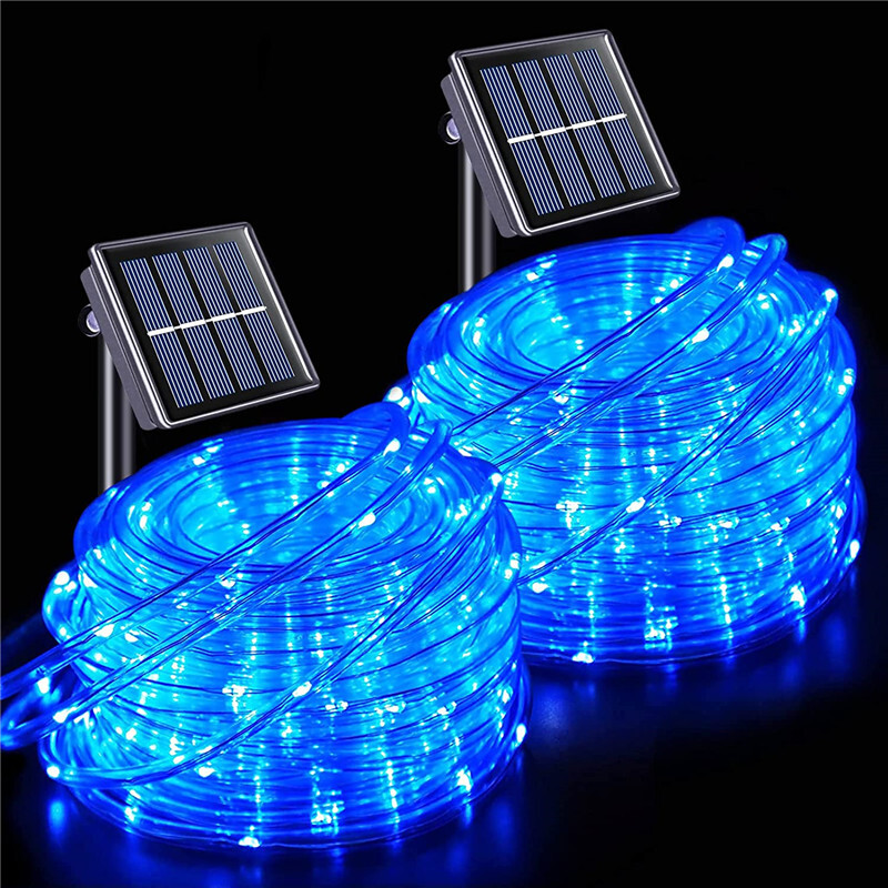 39FT Solar Rope Tube Lights Outdoor Waterproof LED PVC Fairy String ...