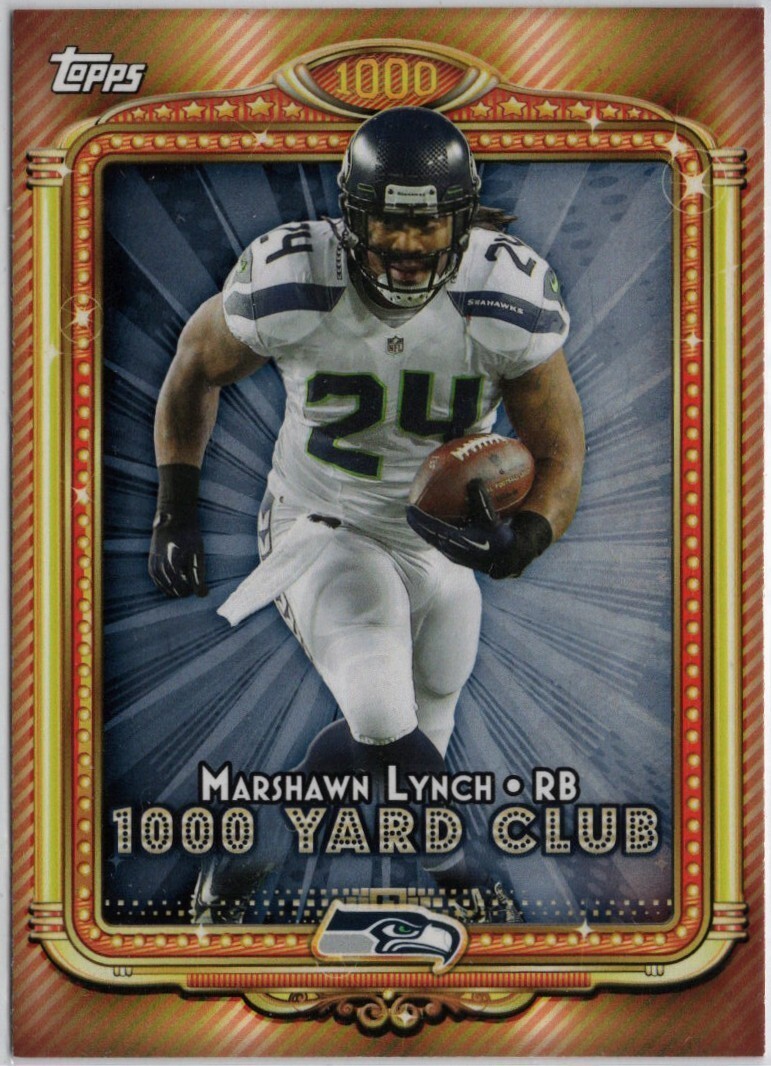 2013 Topps 1000 Yard Club Marshawn Lynch Insert Card #5 | eBay