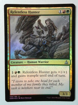 Relentless Hunter *FOIL Uncommon* Magic MtG x1 Oath of the Gatewatch MP ...