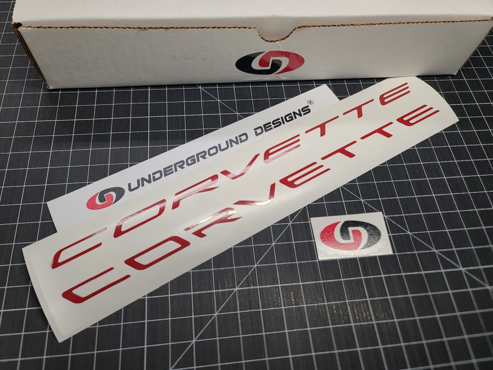 C8 Engine Cover Decals CORVETTE Sticker Inlays 2020-2026 Stingray 6.2L ...