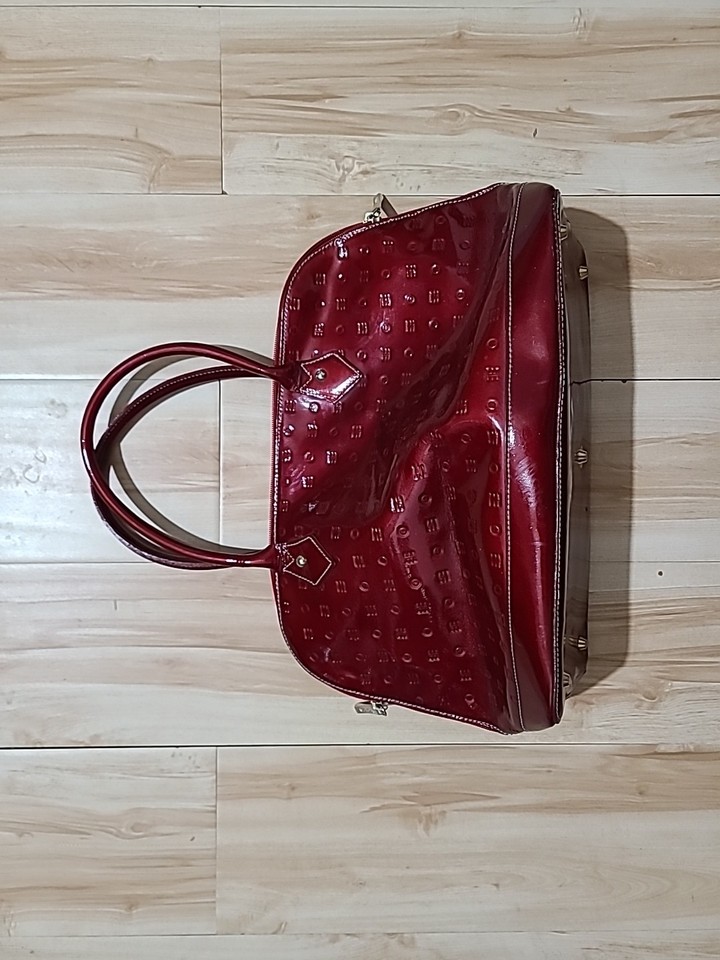 Ancadia Genuine Patent Leather made in Italy red handbag. | eBay