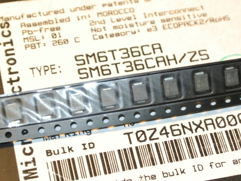 SM6T36CA STMicroelectronics SMD TVS Transil 600W 36V Bi Directional ...