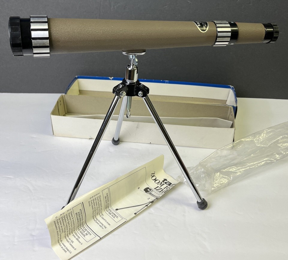 Vintage Tasco Telescope 10X-30X 30MM ZOOM 1 ZHS SCOPE with Box NICE! | eBay