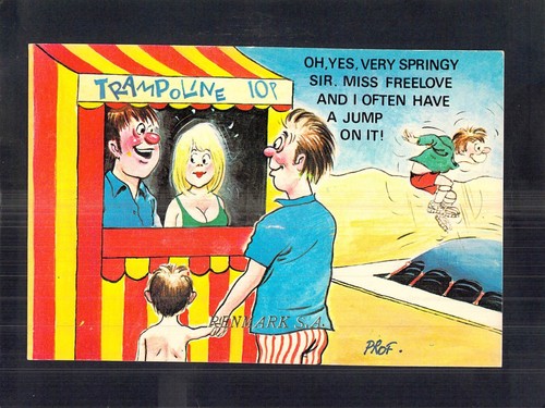 D9486 Humour Trampoline 10p Renmark SA greetings Cardtoon postcard ...