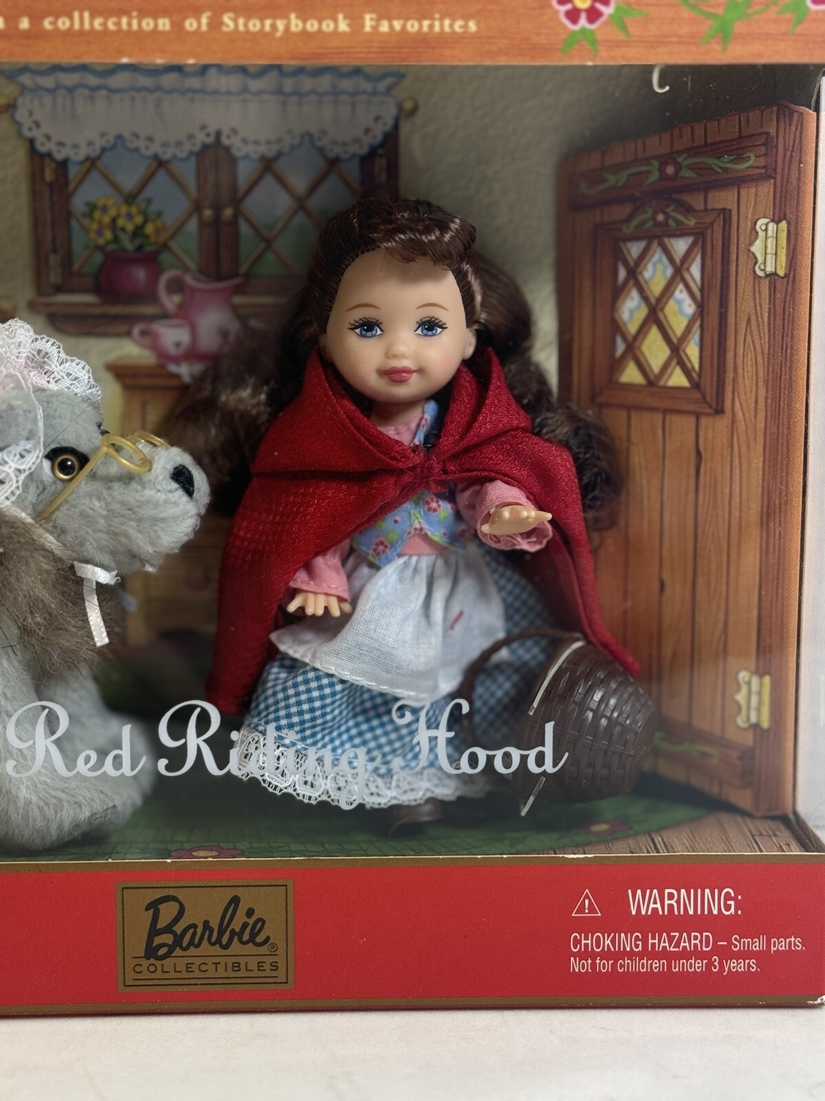 Mattel Barbie Kelly Doll Little Red Riding Hood Wolf Collector Ed 2001 ...
