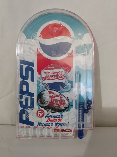 Collectible Handheld Pepsi-Cola Soda Pinball Game Toy Plastic Cardboard ...