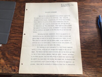 Christian Science Original Manuscript William Biederman The Second ...