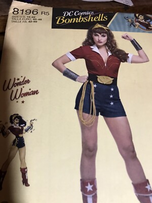 Simplicity 8196 Pinup Style Wonder Woman Costume Sz 14-22 UNCUT Sewing ...