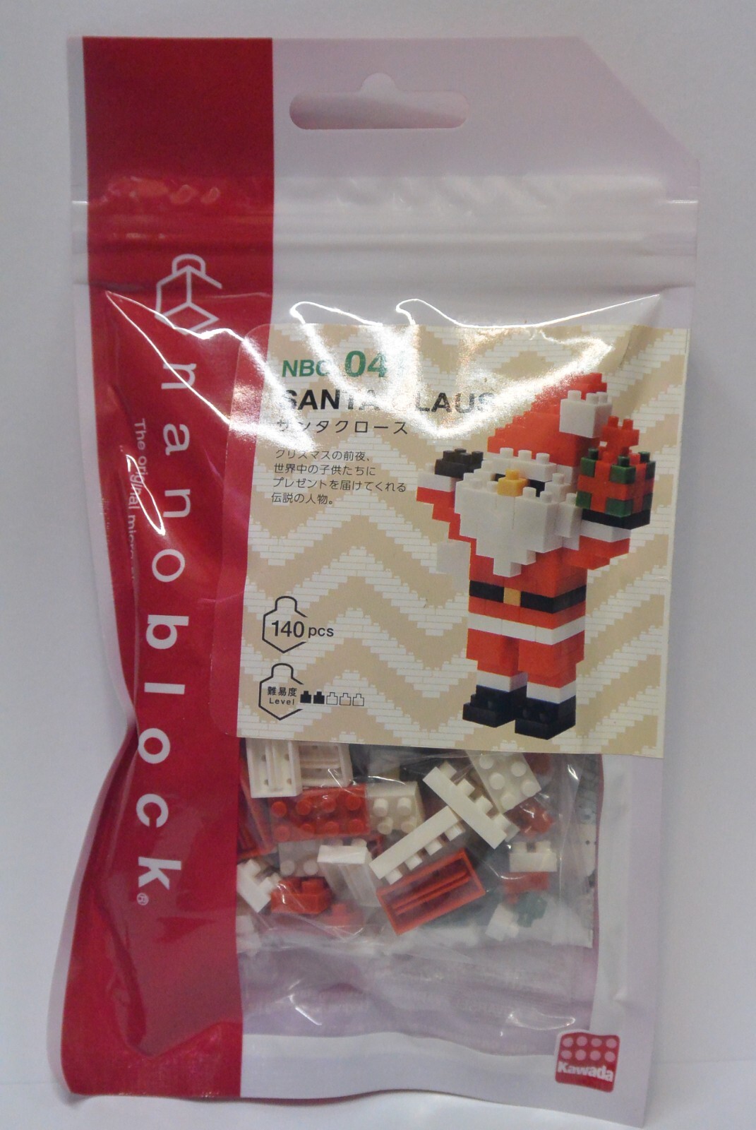 Nanoblock Building Blocks 140 Pieces - CHRISTMAS SANTA CLAUS - NBC_041 ...