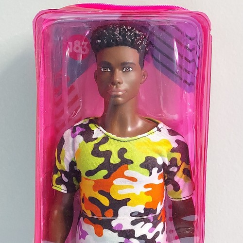Barbie Ken Fashionistas Doll # 183 AA Black Molded hair BROAD Body ...