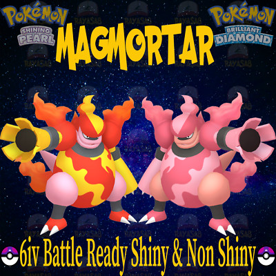 Pokemon Magmortar Shiny & Non Shiny 6iv Brilliant Diamond and Shining ...