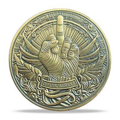 Funny Challenge Coin Official Bad Man Middle Finger Fu*ks Coin Cool ...