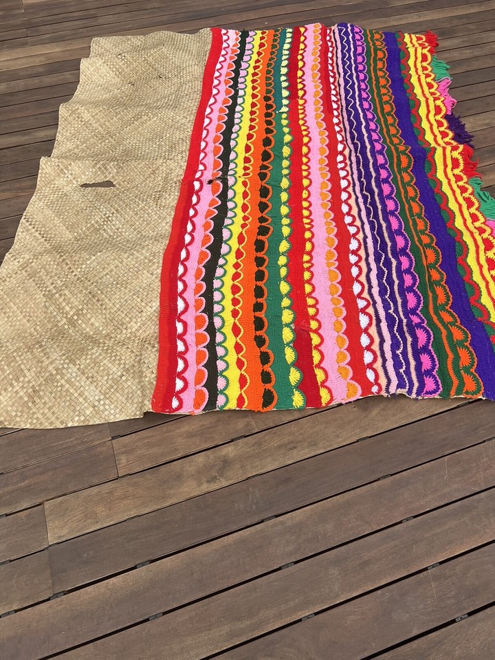 Vintage ʻie tōga Falalili'i Samoan/Hawaiian/Fijian fine Woven mat For ...