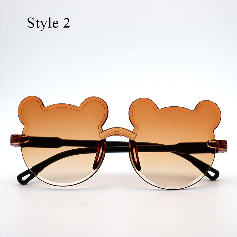 Kids Cartoon Bear Cute Round Sunglasses Girls Baby Children Toddler ...