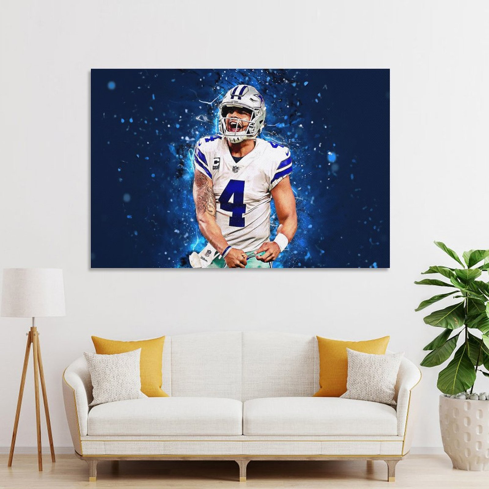 Dak Prescott Dallas Cowboys Canvas Art Wall Painting Poster Print Decor ...