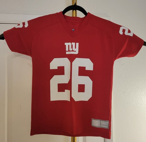 SAQUON BARKLEY New York GIANTS Football NIKE Red Youth MEDIUM Jersey ...