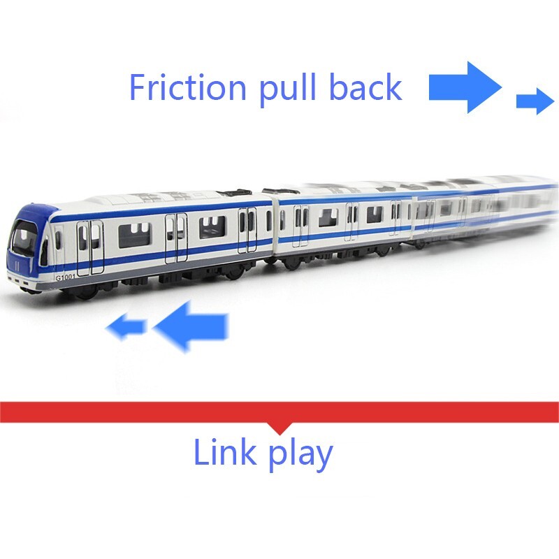 4pcs Train Model High-speed Rail Pull Back Toys Car Model Toy For Kids ...