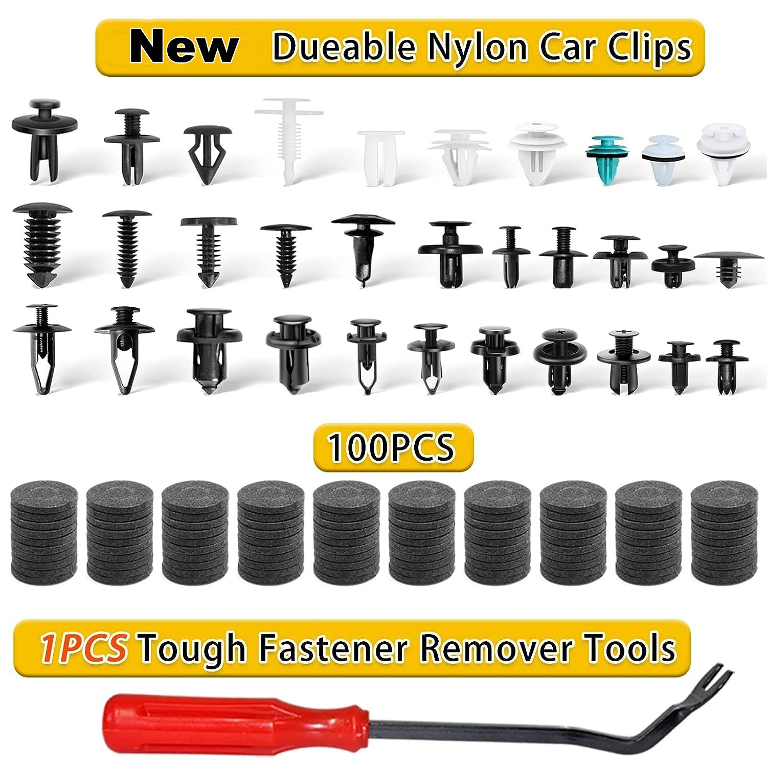 1200 Car Retainer Clips Auto Fasteners Push Trim Clips Pin Rivet Bumper ...