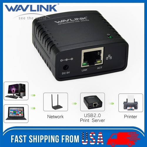 10/100Mbps LPR Printer Server MFT Print Ethernet Printer Adapter Wired ...