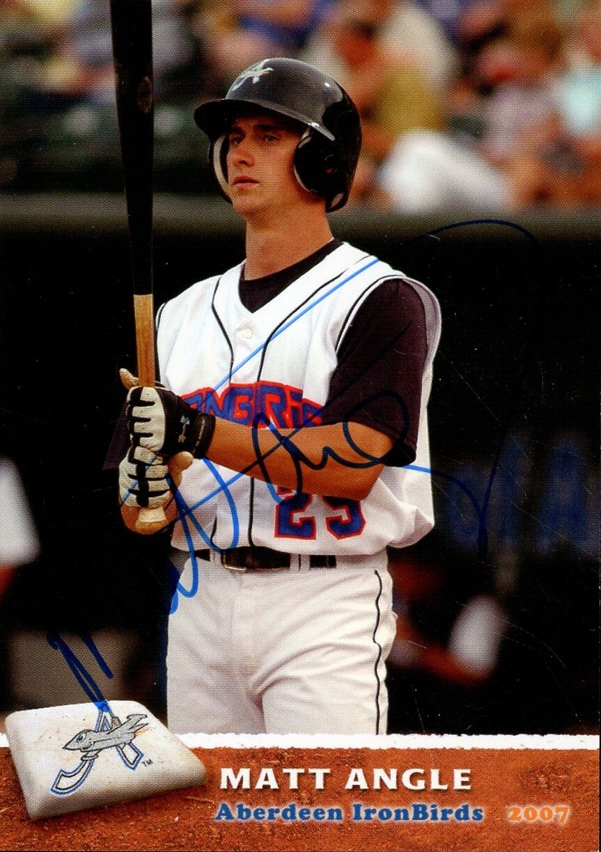 2007 Aberdeen IronBirds MATT ANGLE Signed Card autograph AUTO ORIOLES ...