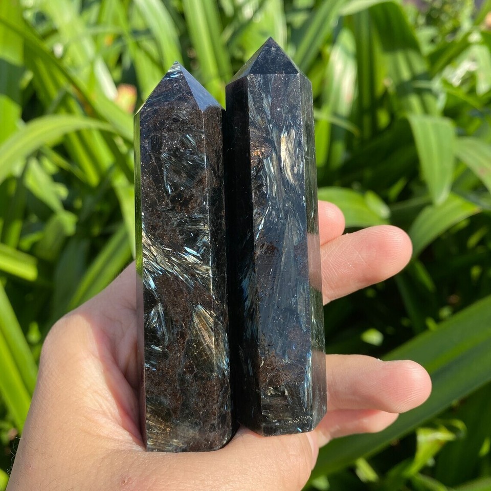 Arfvedsonite Crystal Rocks Polished Tower Point Natural Stone Healing ...