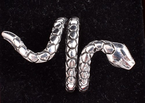 925 Sterling Solid Silver Snack Ring Gothic Ring Unisex Casual Wear ...