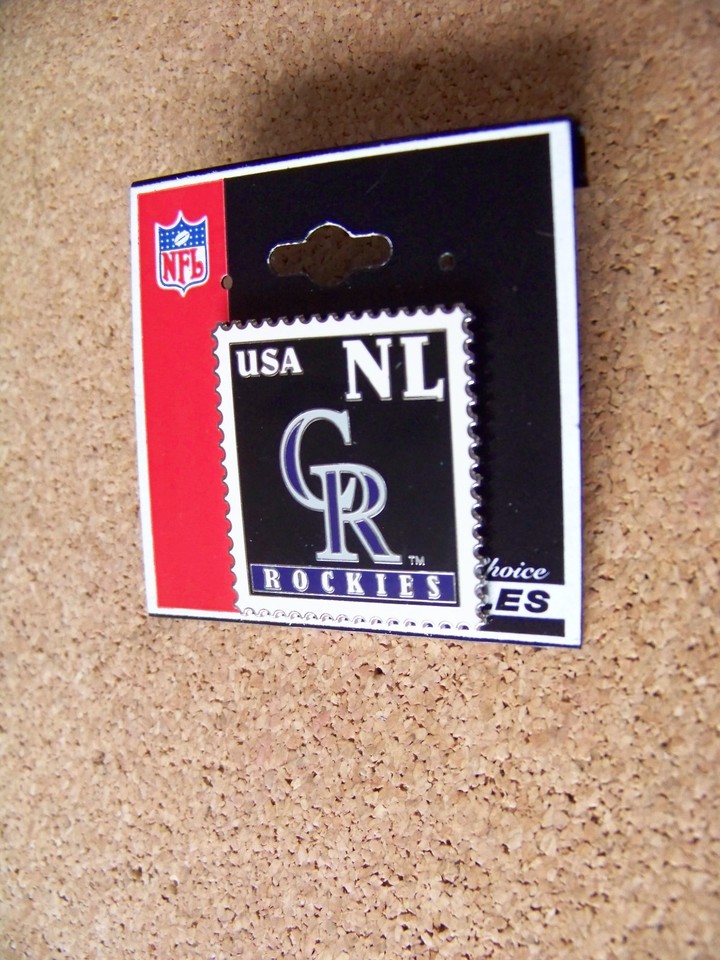 2006 Colorado Rockies CR logo stamp design lapel pin MLB | eBay