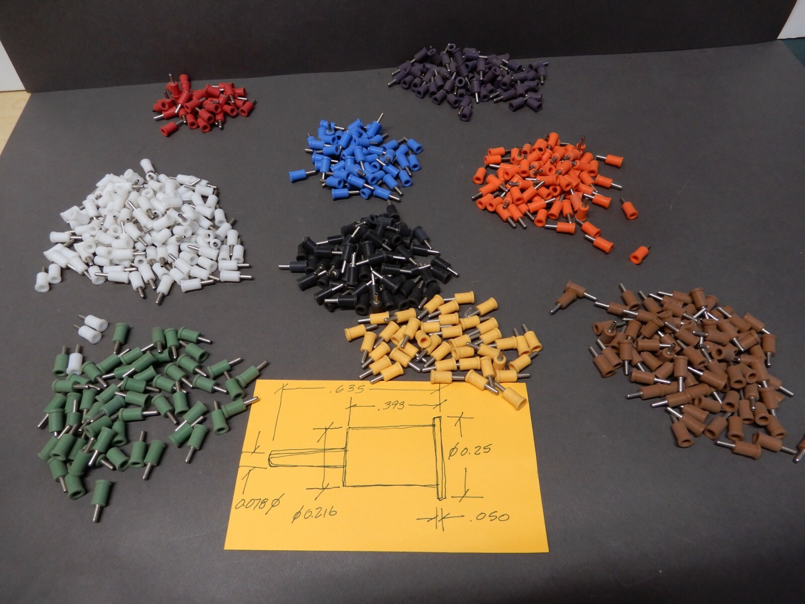 Huge Lot of Unknown Brand Teflon 2mm Press Fit Plugs Shown All Colors ...