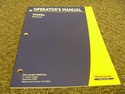New Holland 905GBL Backhoe Owner Operator Maintenance Manual User Guide ...