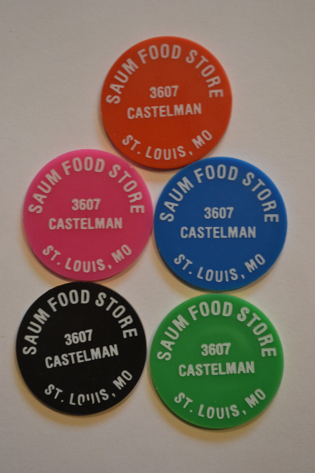 Food Stamp Tokens Set (5) SAUM FOOD STORE, ST, LOUIS, MISSOURI | eBay