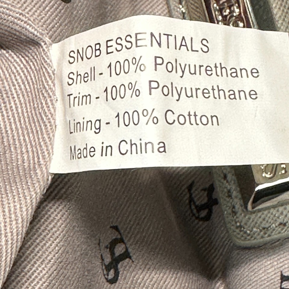 Faux Leather Bag by Snob Essentials - Gray Handbag | eBay