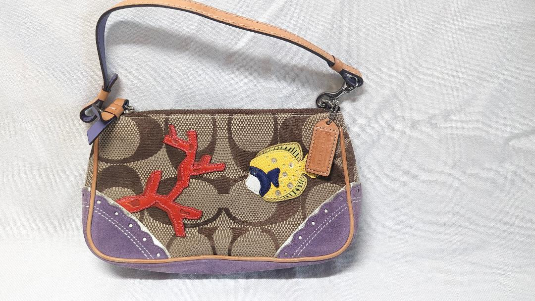 Vintage Coach Fish Sea Coral Applique Convertible Wri… - Gem