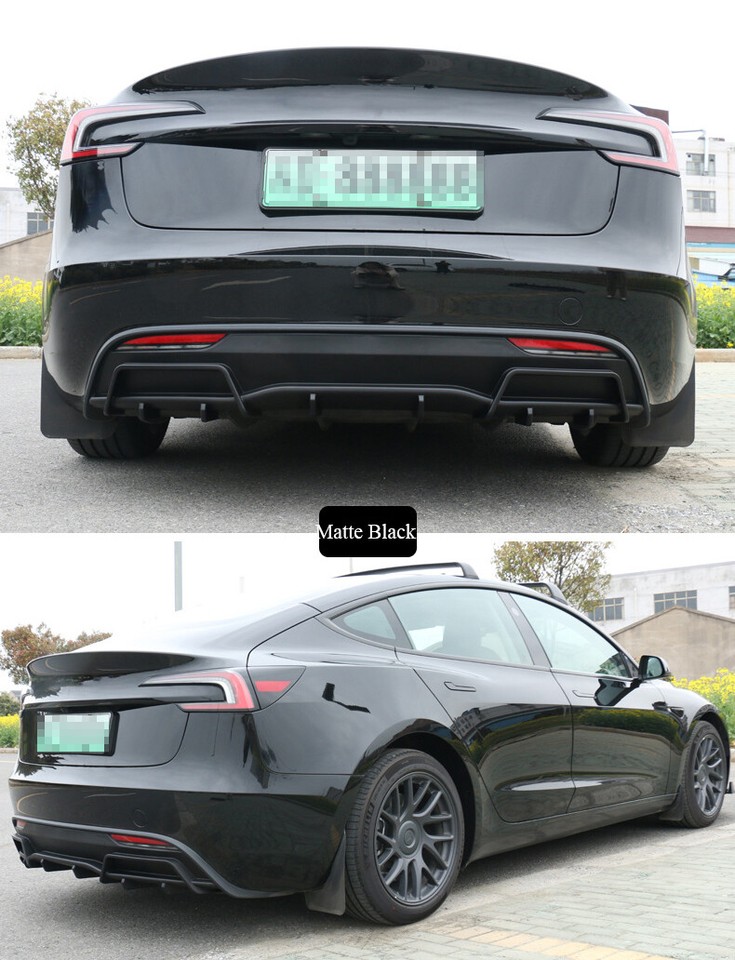 For Tesla Model 3 2024 2025 2026 Rear Diffuser Posterior Lip ...