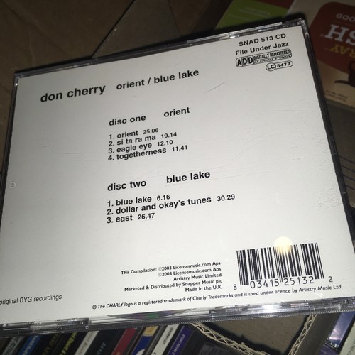 Orient/Blue Lake by Don Cherry (Trumpet) (CD, Sep-2003, 2 Discs, Charly Records (UK)) for sale ...