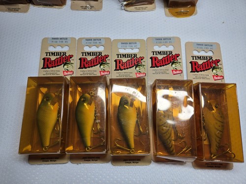 HEDDON TIMBER RATTLER White Cedar Wooden Lures 1980s 80s NOS Rare HTF ...