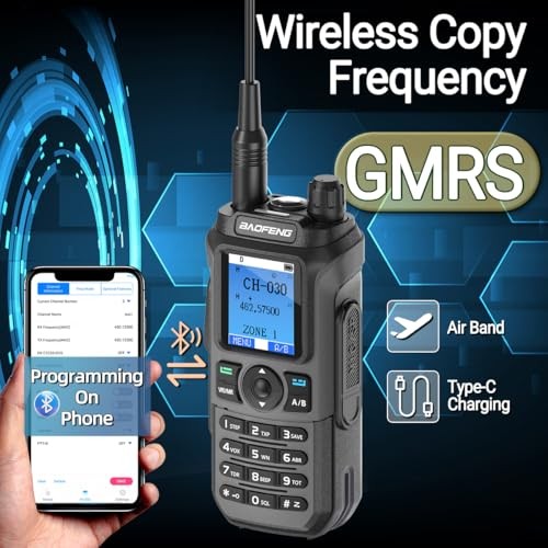 Baofeng GM21 Long Range GMRS Radio Walkie Talkie AM FM + Bluetooth ...