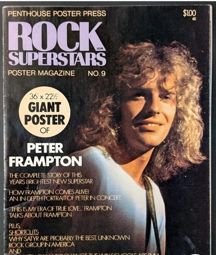 💥🤯Peter Frampton Signed “Rock Superstars” Magazine (Poster) BAS ...