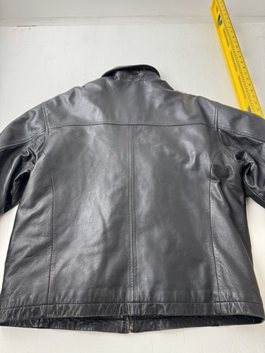J. Ferrar Leather Jacket Men’s Size Large Black Cropped Quilt Lined | eBay