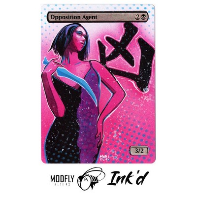Hand Painted Femme Fatale Opposition Agent Modfly Alters Ink'd | eBay