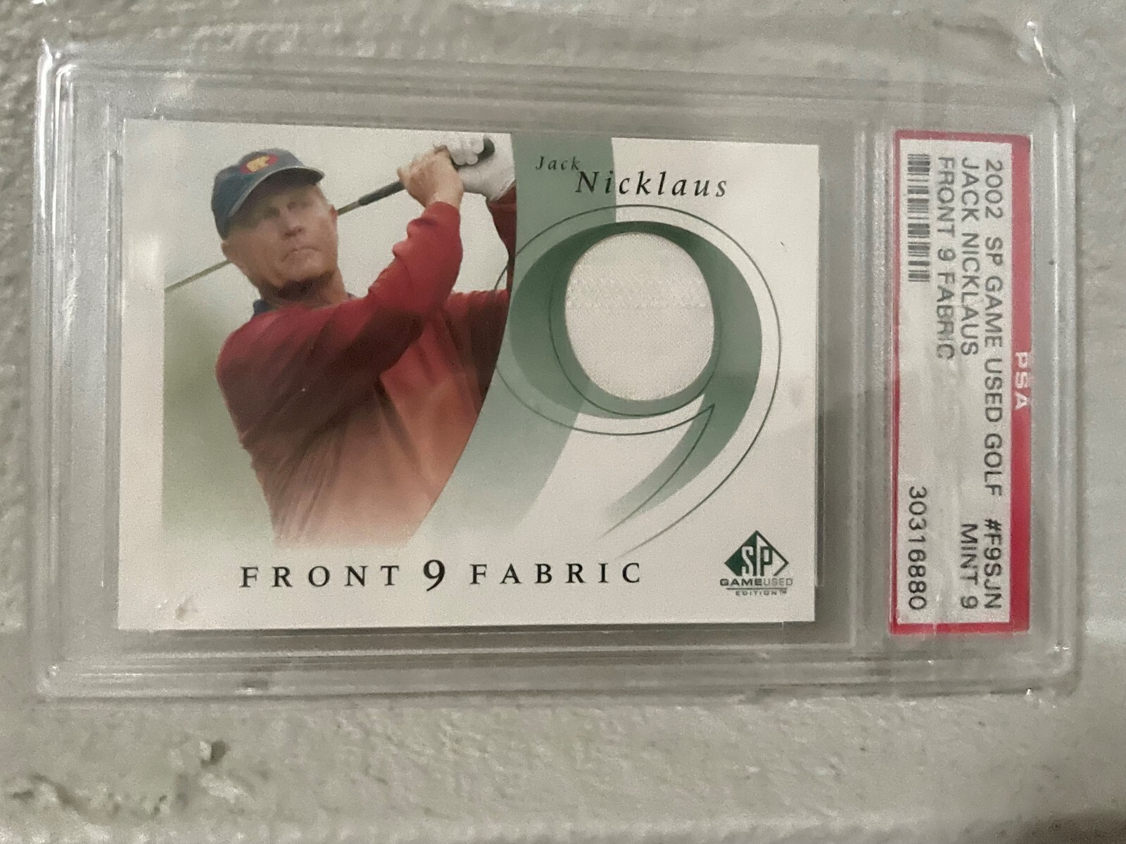 2002 SP Game Used Edition - Front 9 Fabric #F9S-JN Jack Nicklaus (MEM ...
