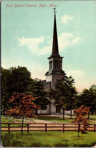 First Baptist Church Ayer MA UNP Postcard C45 | eBay