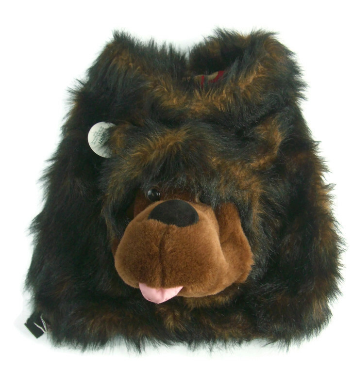 Senitt Bear Backpack NWT Brown Furry Bear Face Handcrafted in Canada | eBay