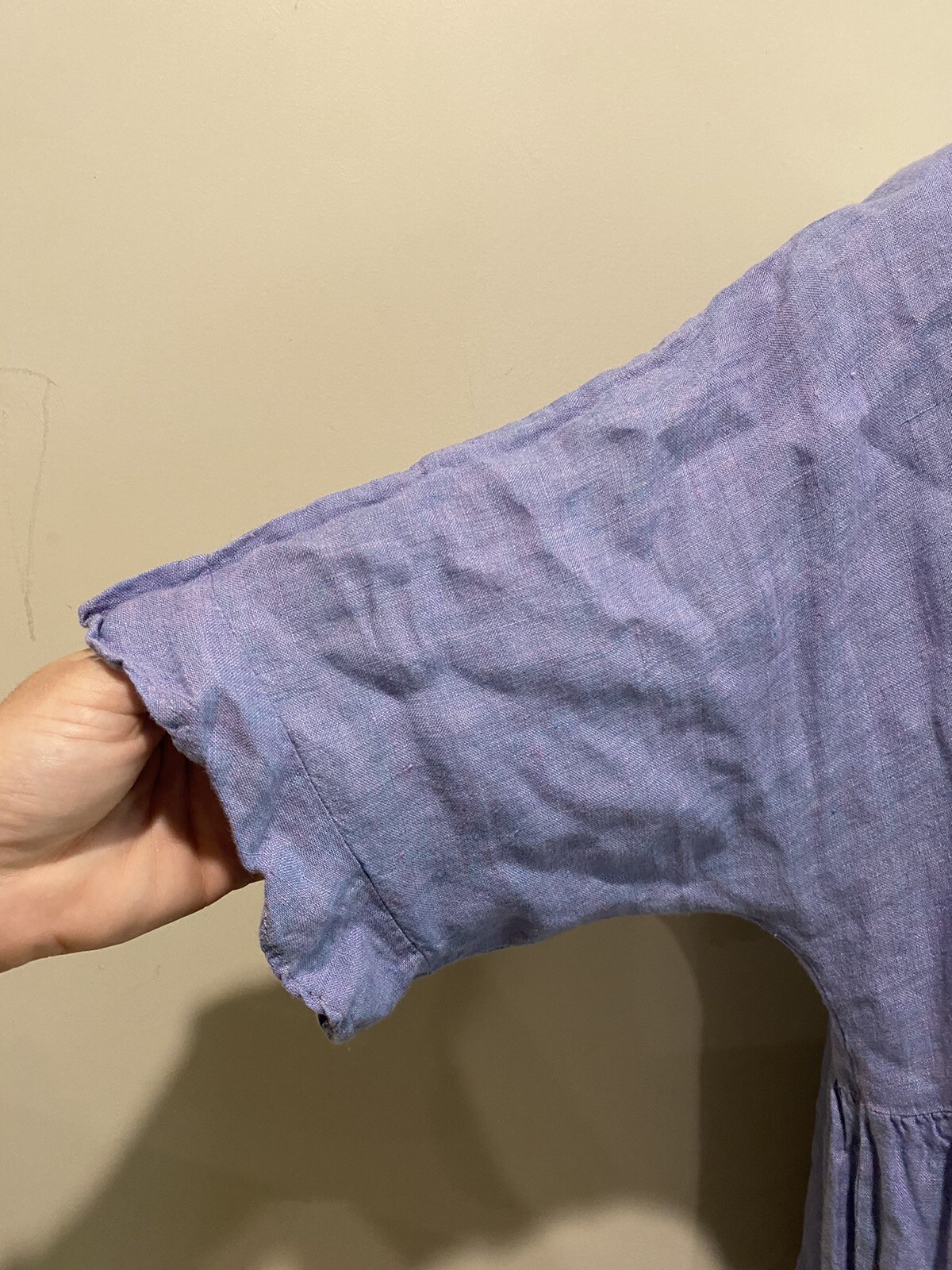 Soul Sparrow Linen Smock Dress Blue Pink Purple Stunning Size M Fit 12 ...